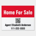 Home For Sale Red and White Real Estate QR Code Sign | Zazzle