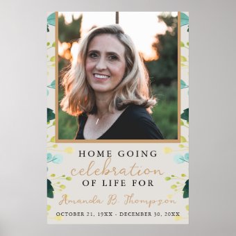 Home Going Celebration of Life Funeral Service Poster | Zazzle