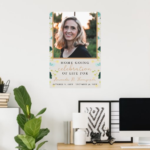Home Going Celebration of Life Funeral Service Poster | Zazzle
