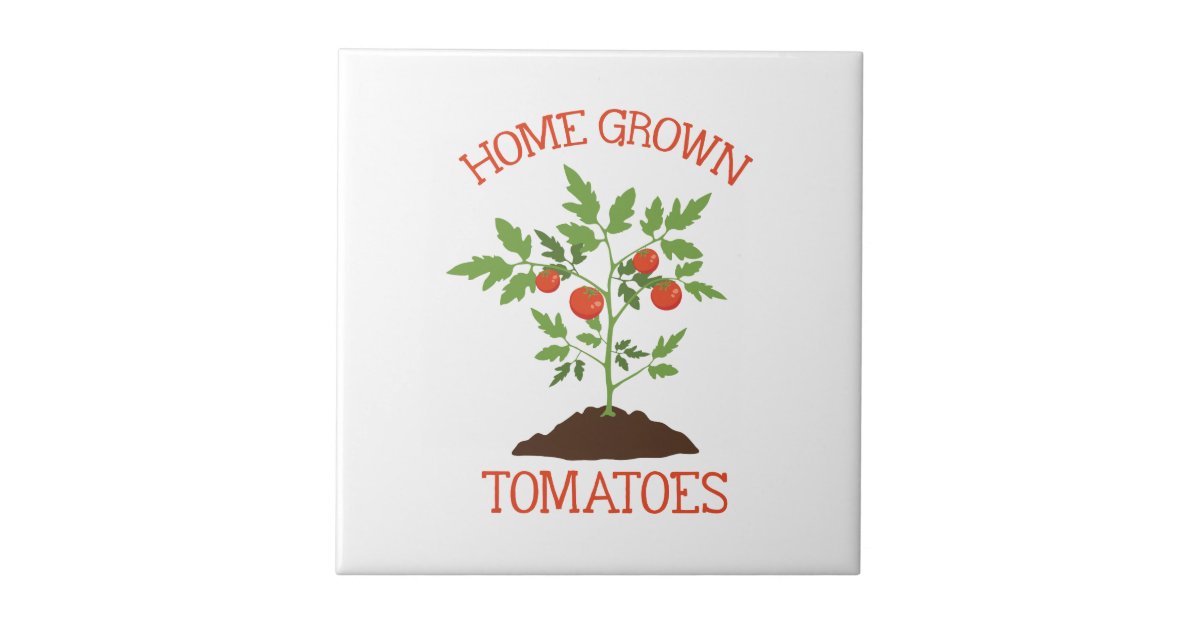 Home Grown Ceramic Tile | Zazzle