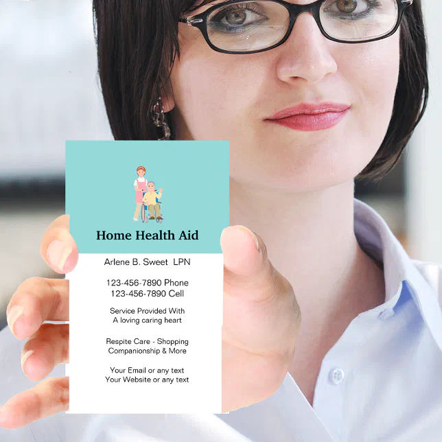 Home Health Aid Business Cards | Zazzle