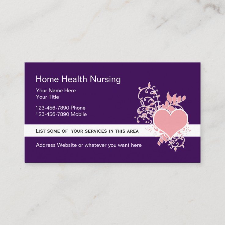 Home Health Business Cards | Zazzle