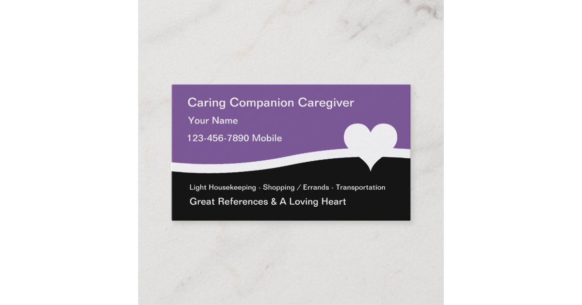 Home Health Caregiver Business Cards | Zazzle