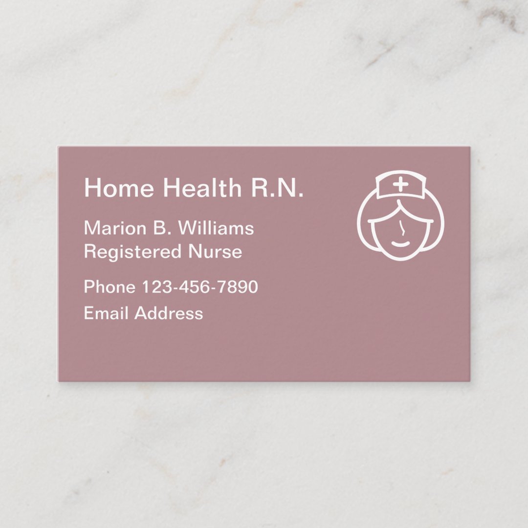 Home Health Registered Nurse Business Card | Zazzle