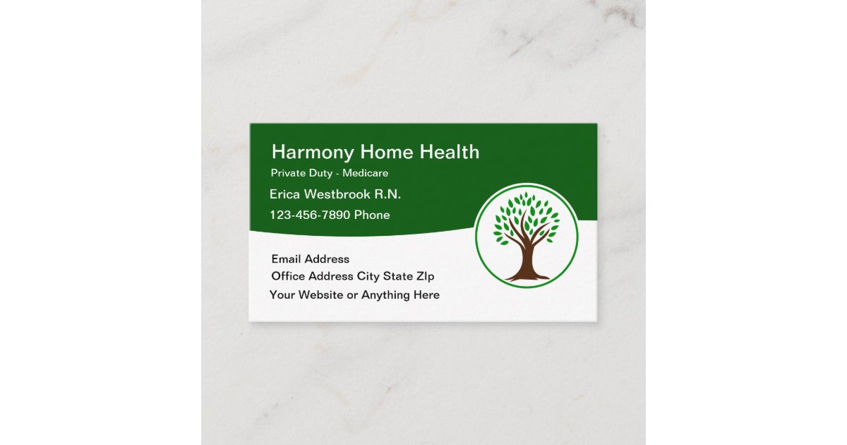 Home Health Registered Nurse Business Card | Zazzle