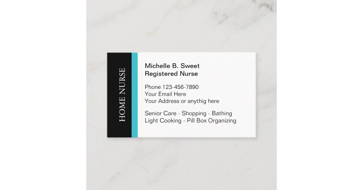 Home Health Senior Care Business Card | Zazzle