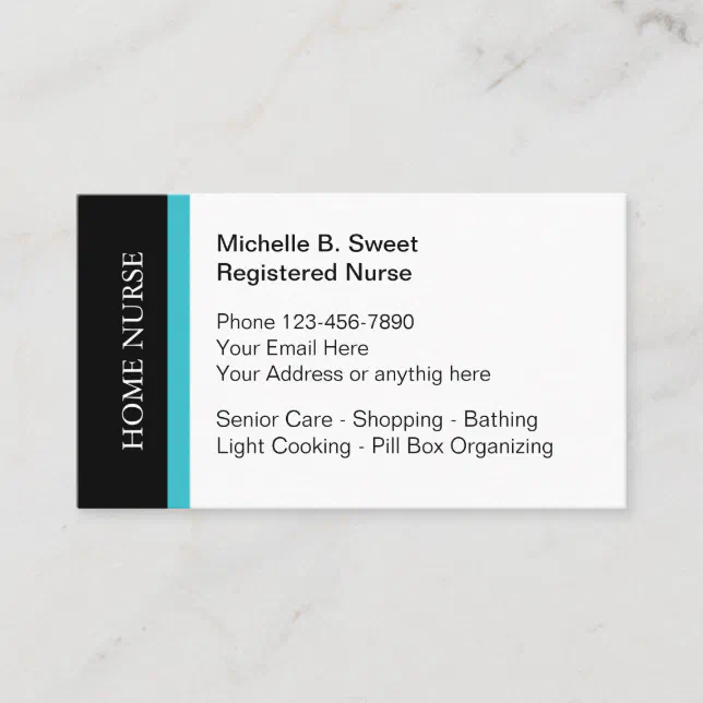Home Health Senior Care Business Card | Zazzle