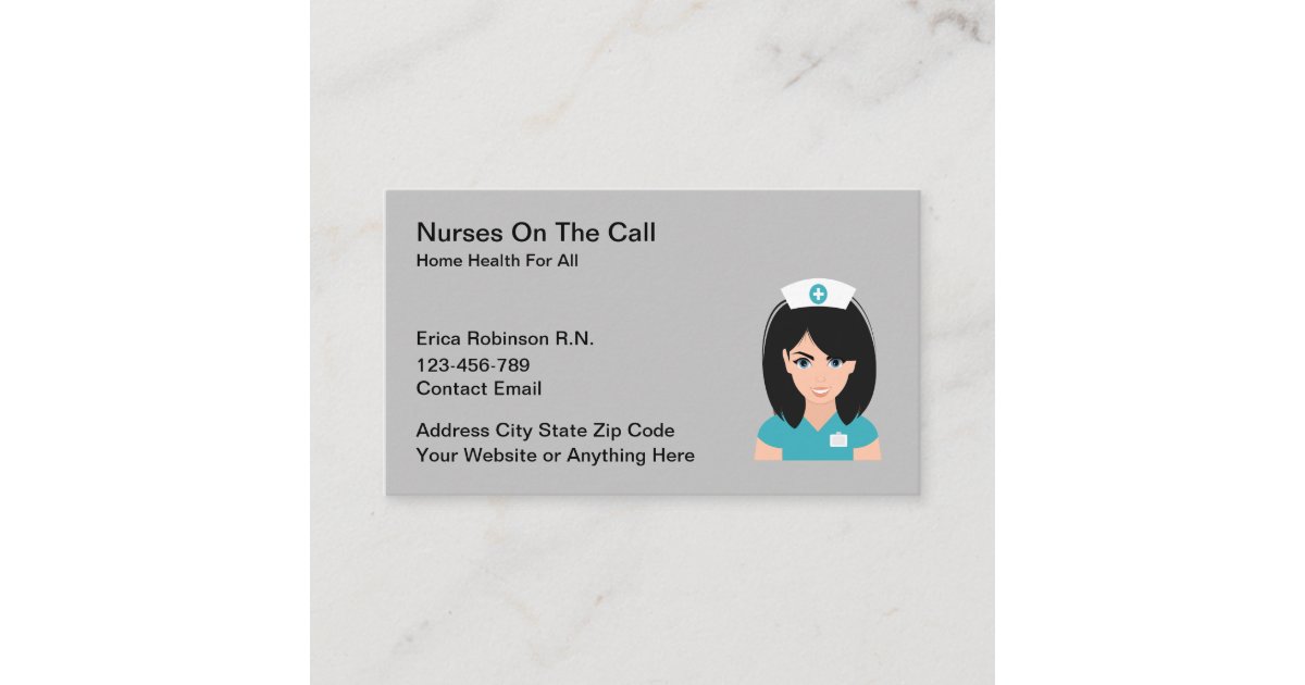 Home Health Visiting Nurses Business Cards | Zazzle