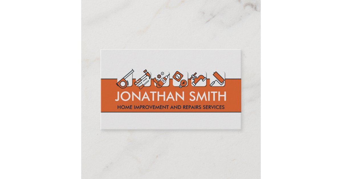 Home improvement and repair services business card | Zazzle