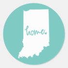 Back Home Again In Indiana Square Sticker | Zazzle.com