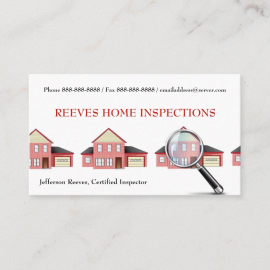 Home Inspection Inspector Business Card | Zazzle.com