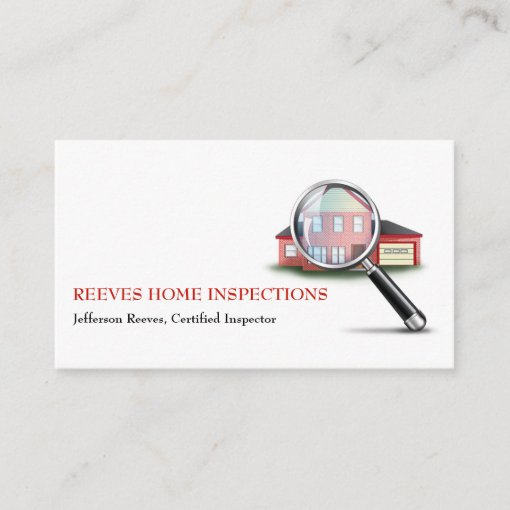 Home Inspection Inspector Business Card | Zazzle