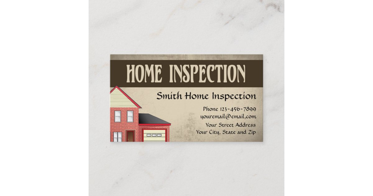 Home Inspection Inspector Business Card | Zazzle