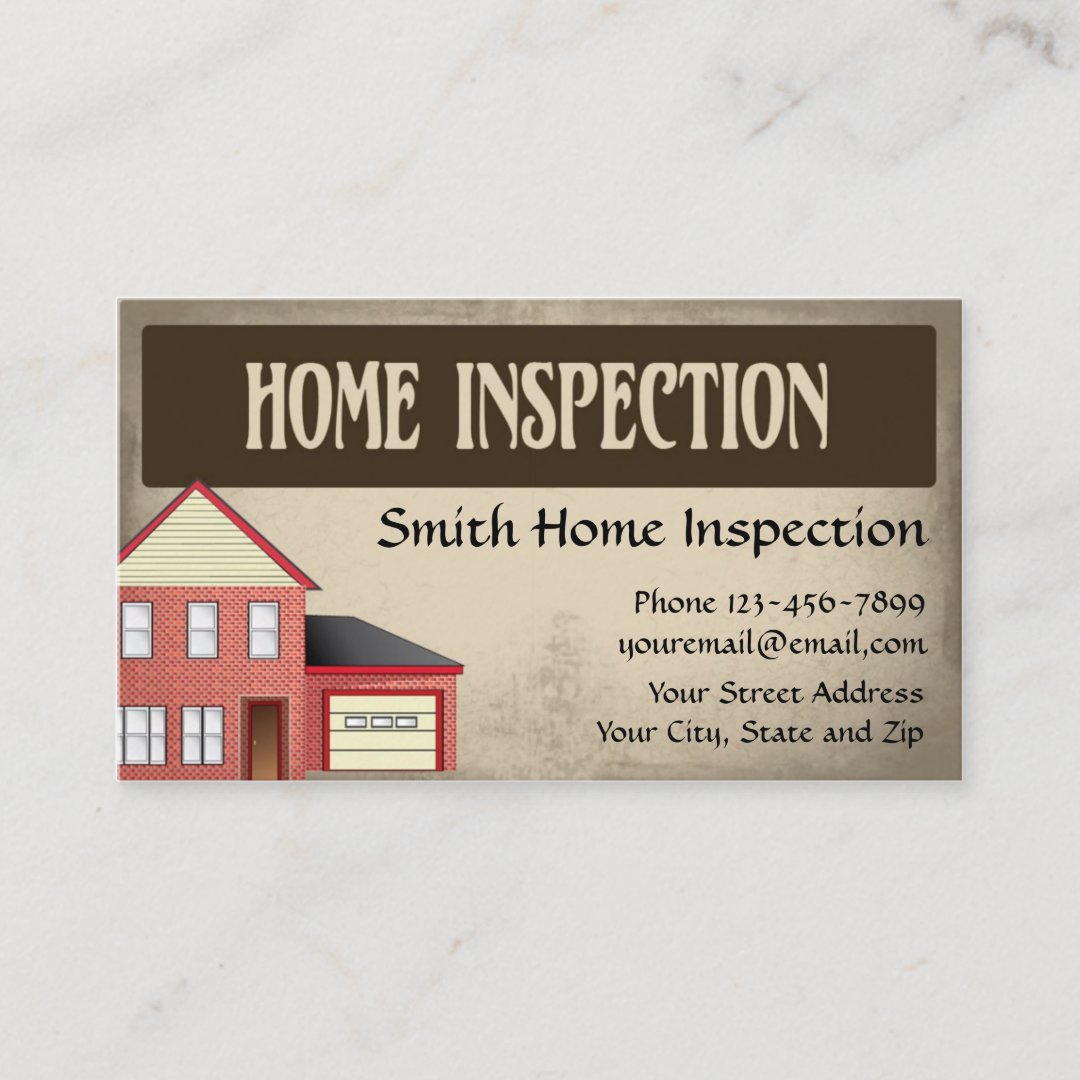Home Inspection Inspector Business Card | Zazzle