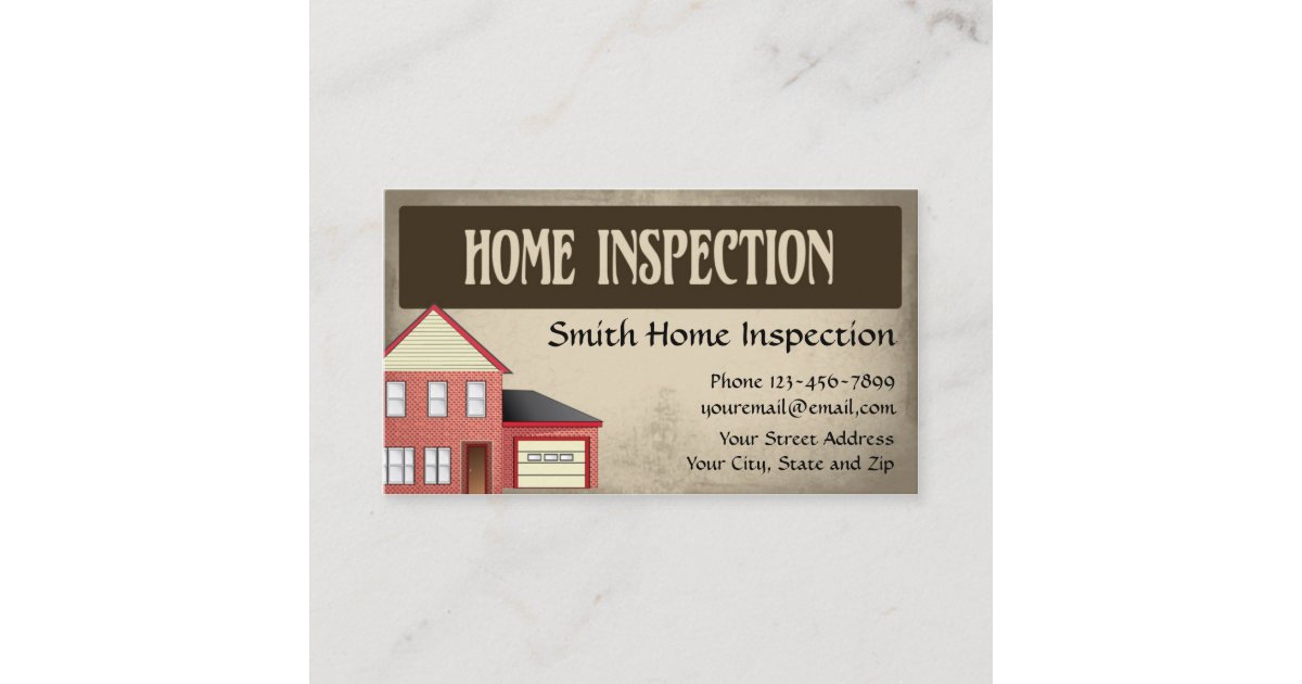 Home Inspection Inspector Business Card | Zazzle