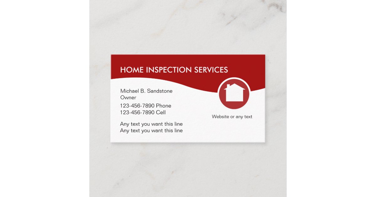 Home Inspection Services Business Card | Zazzle