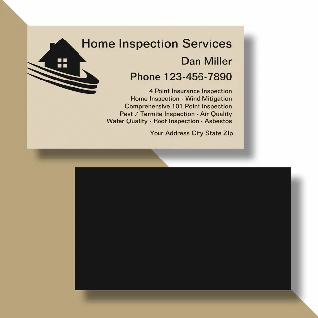 Home Inspection Services Business Card Template | Zazzle