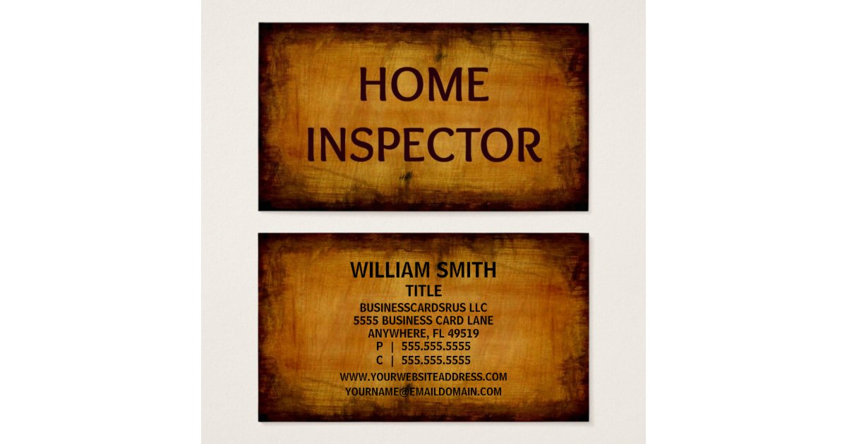Home Inspector Business Card | Zazzle