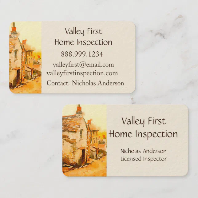 Home Inspector Licensed House Inspector Business Card | Zazzle