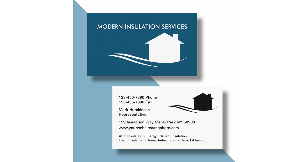 Home Insulation Construction Business Cards | Zazzle