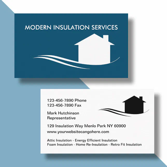 Home Insulation Construction Business Cards | Zazzle