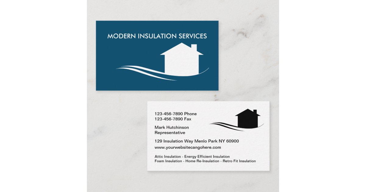 Home Insulation Construction Business Cards | Zazzle