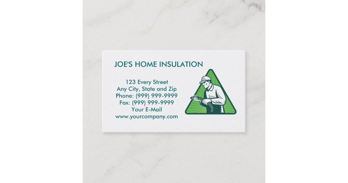 home insulation technician business card | Zazzle