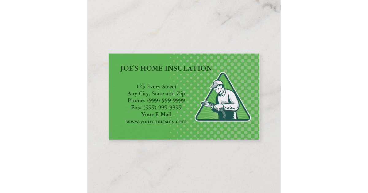 home insulation technician business card | Zazzle