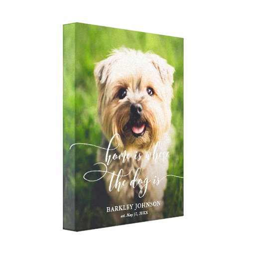 Home Is Where The Dog Is Custom Photo Canvas Art Zazzle