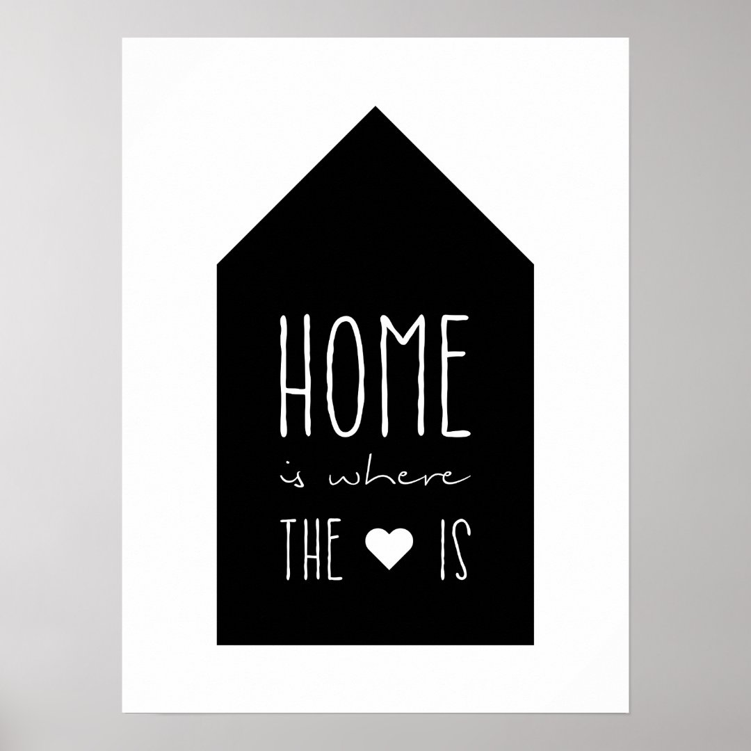 Home Is Where The Heart Is - Inspirational Poster | Zazzle