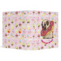 Home Is Where The Pug Is - Cute Pink Donut Cupcake 3 Ring Binder | Zazzle