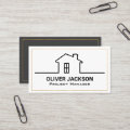 Home Line Drawing Illustration Business Card | Zazzle