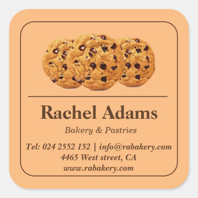 Home Made Cookie Label Sticker | Zazzle