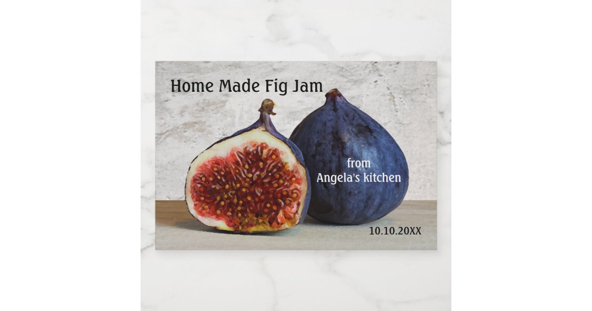 Home Made Fig Jam Container Label | Zazzle