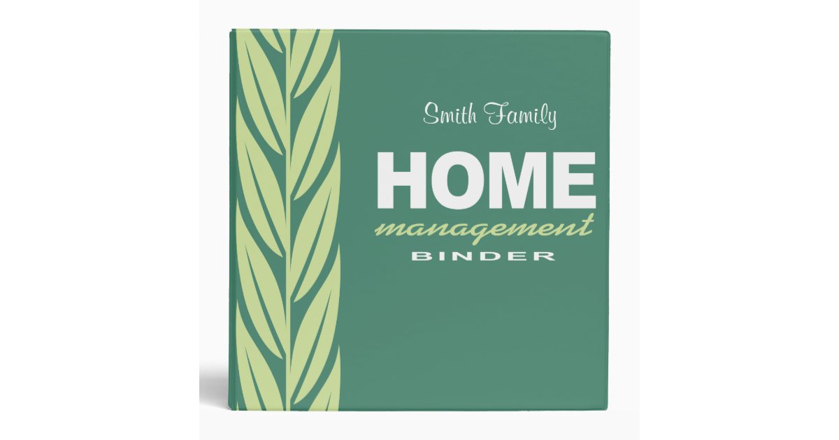 Home management modern personalized binder | Zazzle