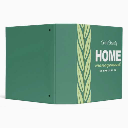 Home management modern personalized binder | Zazzle