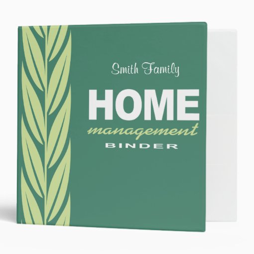 Home management modern personalized binder | Zazzle