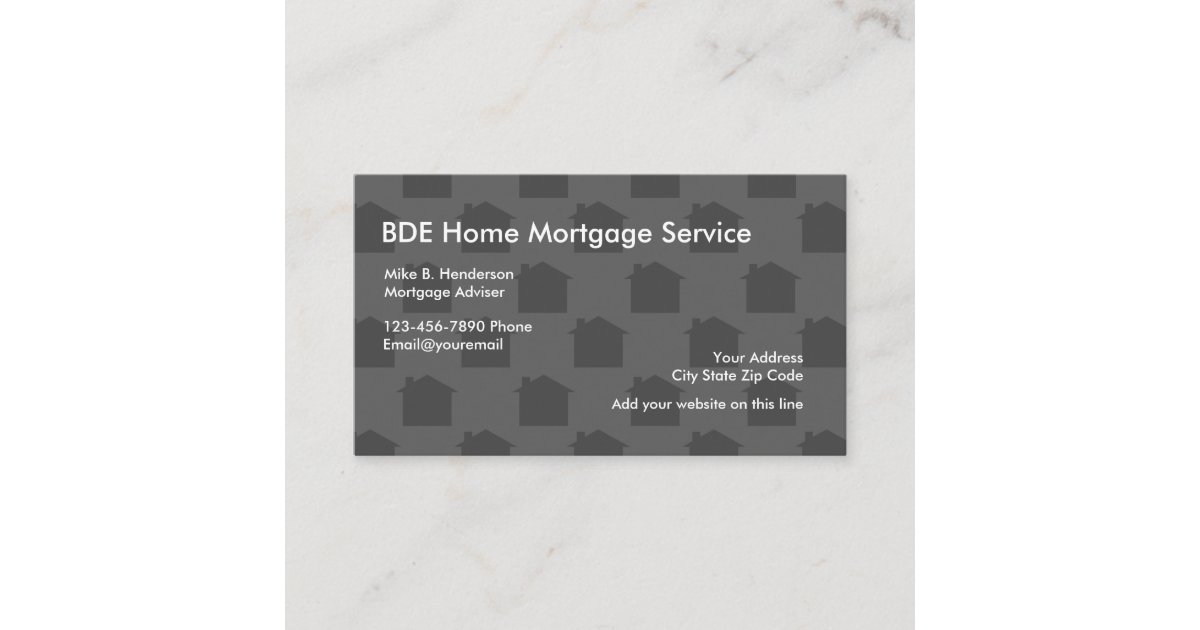 Home Mortgage Lender Business Card | Zazzle.com