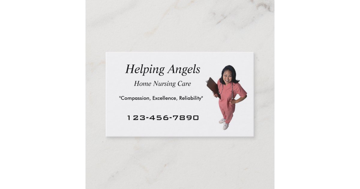 Home Nursing business card | Zazzle