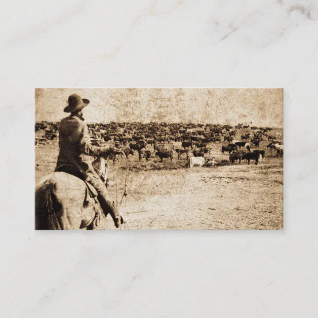 Home on the Range Vintage Cowboy Old West Business Card | Zazzle