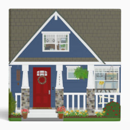 Home Records Craftsman Style 3 Ring Binder | Zazzle