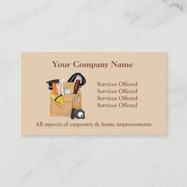 Home Remodeling/Carpentry Business Card | Zazzle