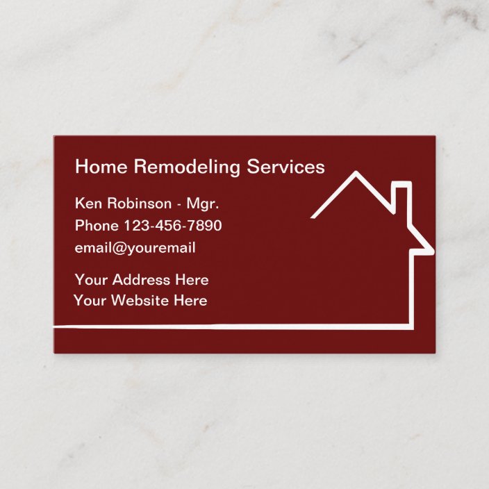 Home Remodeling Modern Business Cards | Zazzle.com