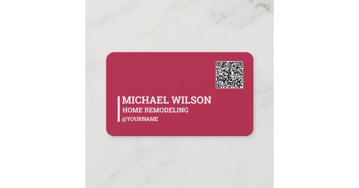Home Remodeling QR Code Business Card | Zazzle