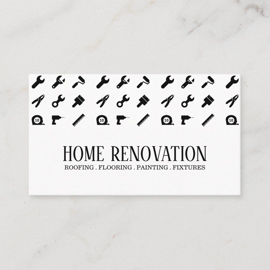Home Renovation Construction Business Card | Zazzle