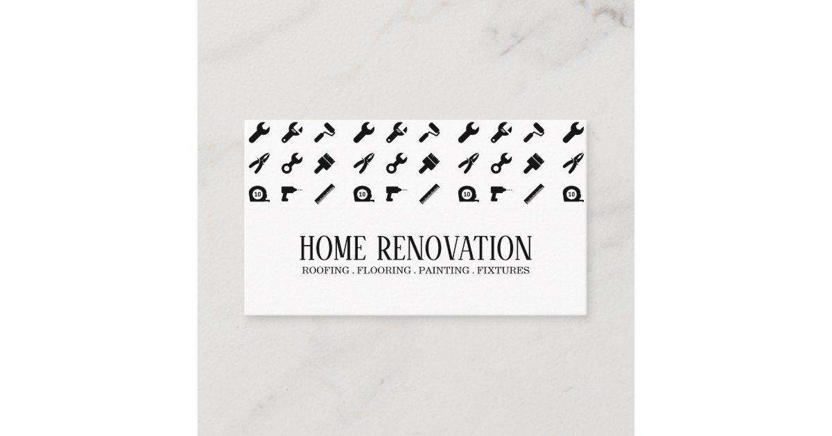 Home Renovation Construction Business Card | Zazzle