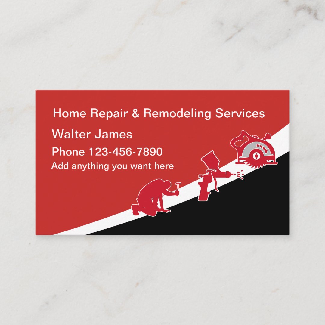 Home Repair And Maintenance Business Card | Zazzle