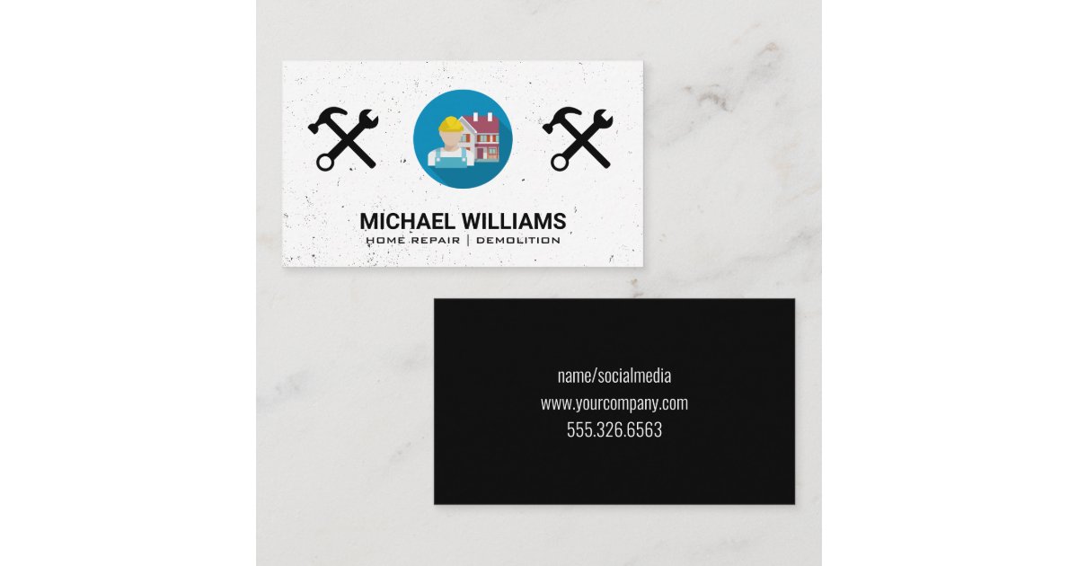 Home Repair | Construction | Tools Business Card | Zazzle