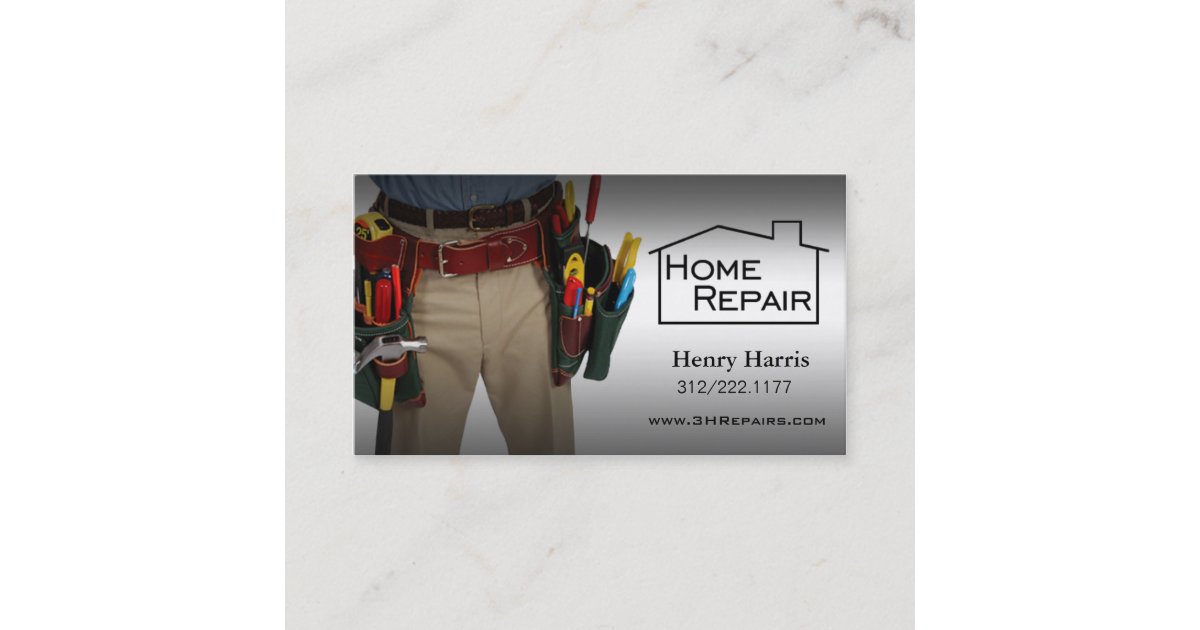 Home Repair Handyman Business Card | Zazzle
