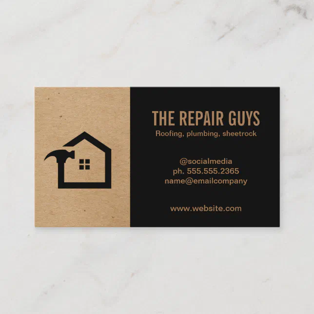 Home Repair | Handyman | Construction Business Card | Zazzle
